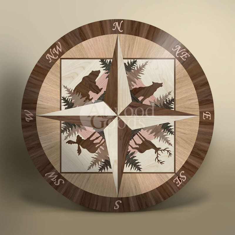 Compass Rose Inlay - Etsy
