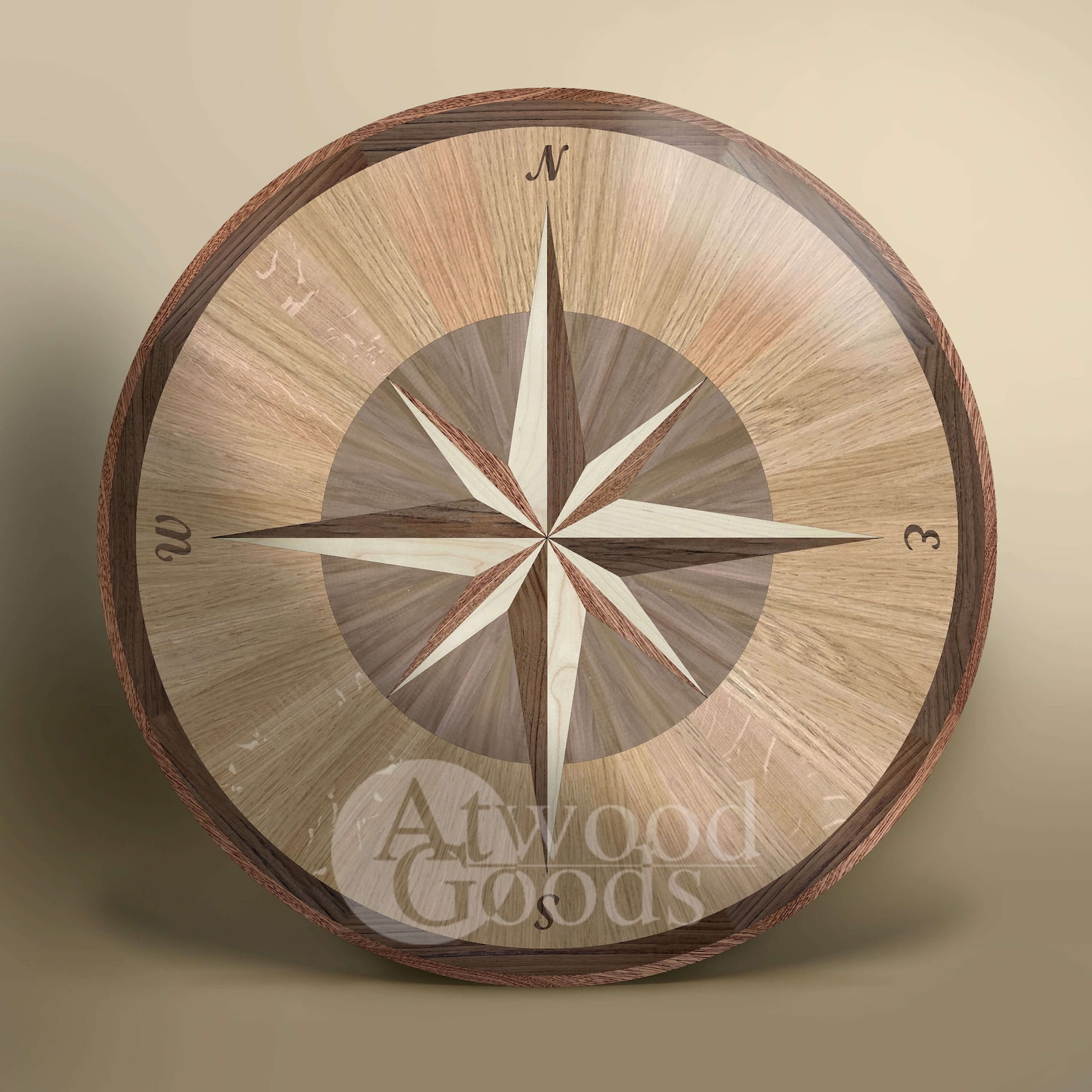 Wood Floor Medallion harbour Wood Floor Inlay Compass Rose Hardwood ...