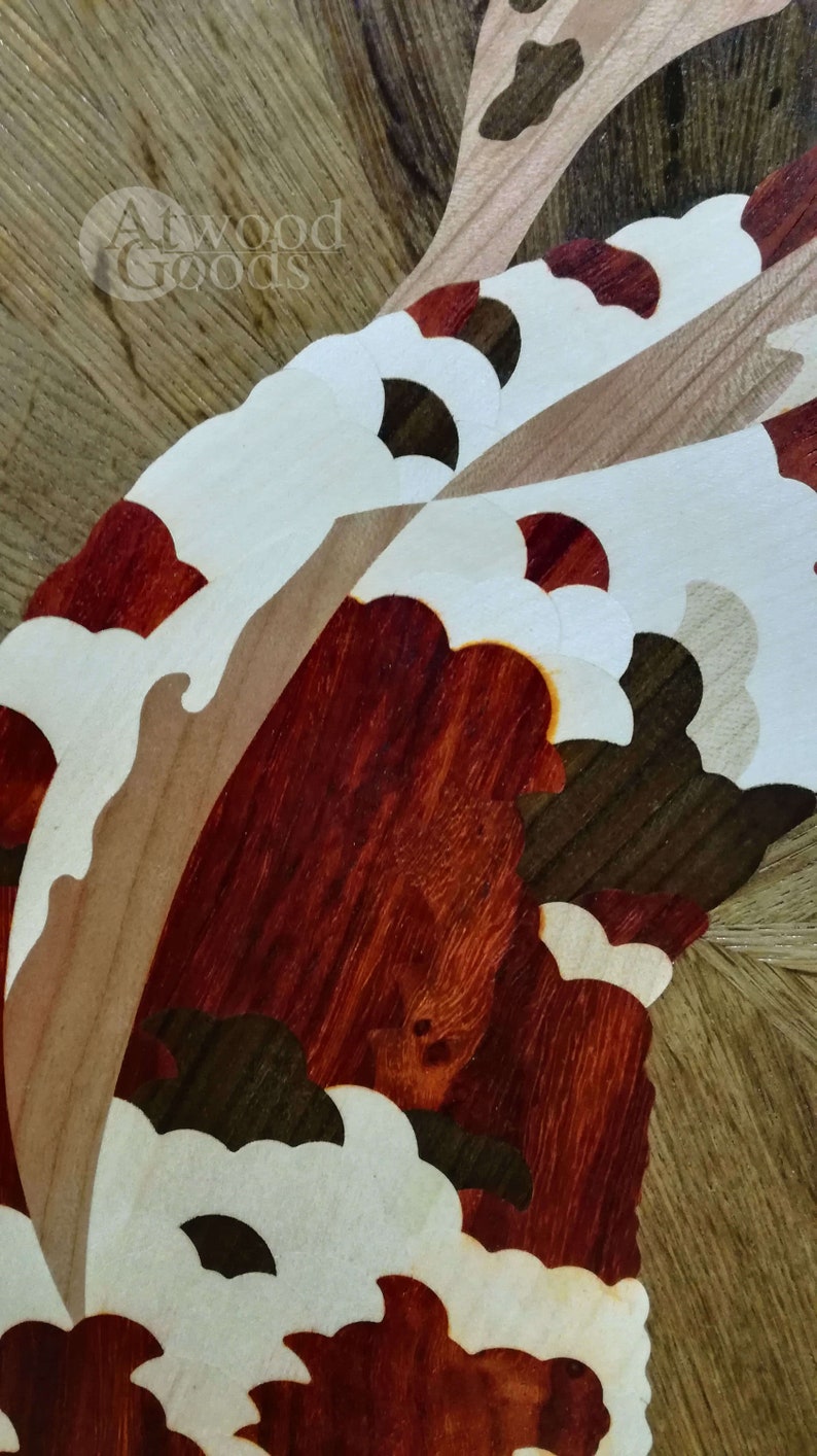 Koi Fish Wood Floor Inlay Floor Medallion Hardwood Flooring - Etsy