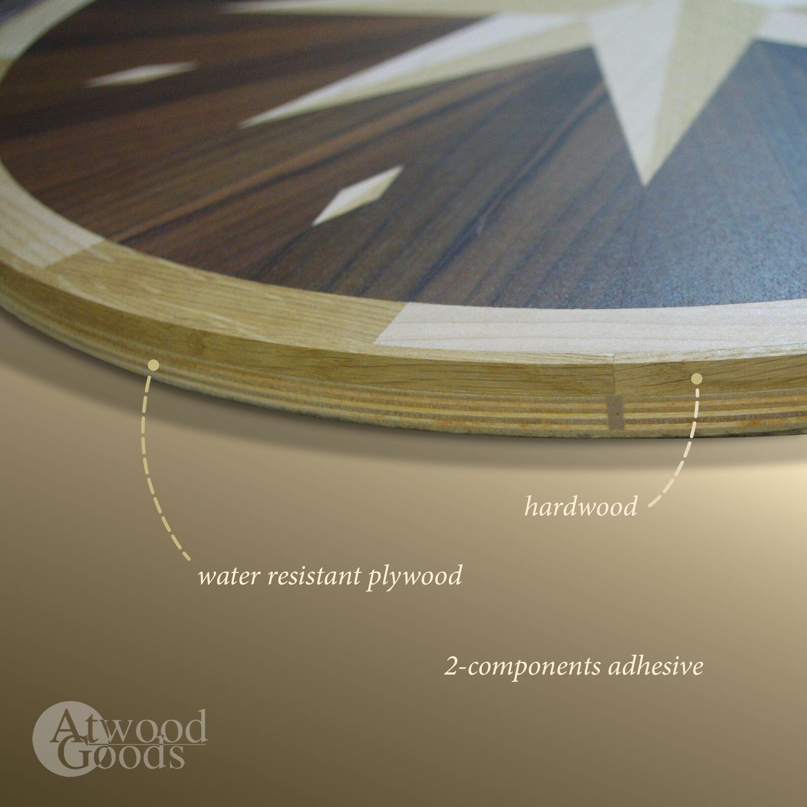 Wood Floor Compass Rose "boston Night" Wood Floor Compass Inlay Parquet ...