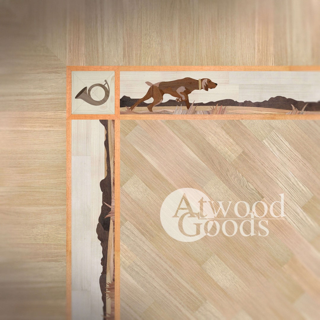 Wood Floor Border hunting Floor Inlay Border - Etsy
