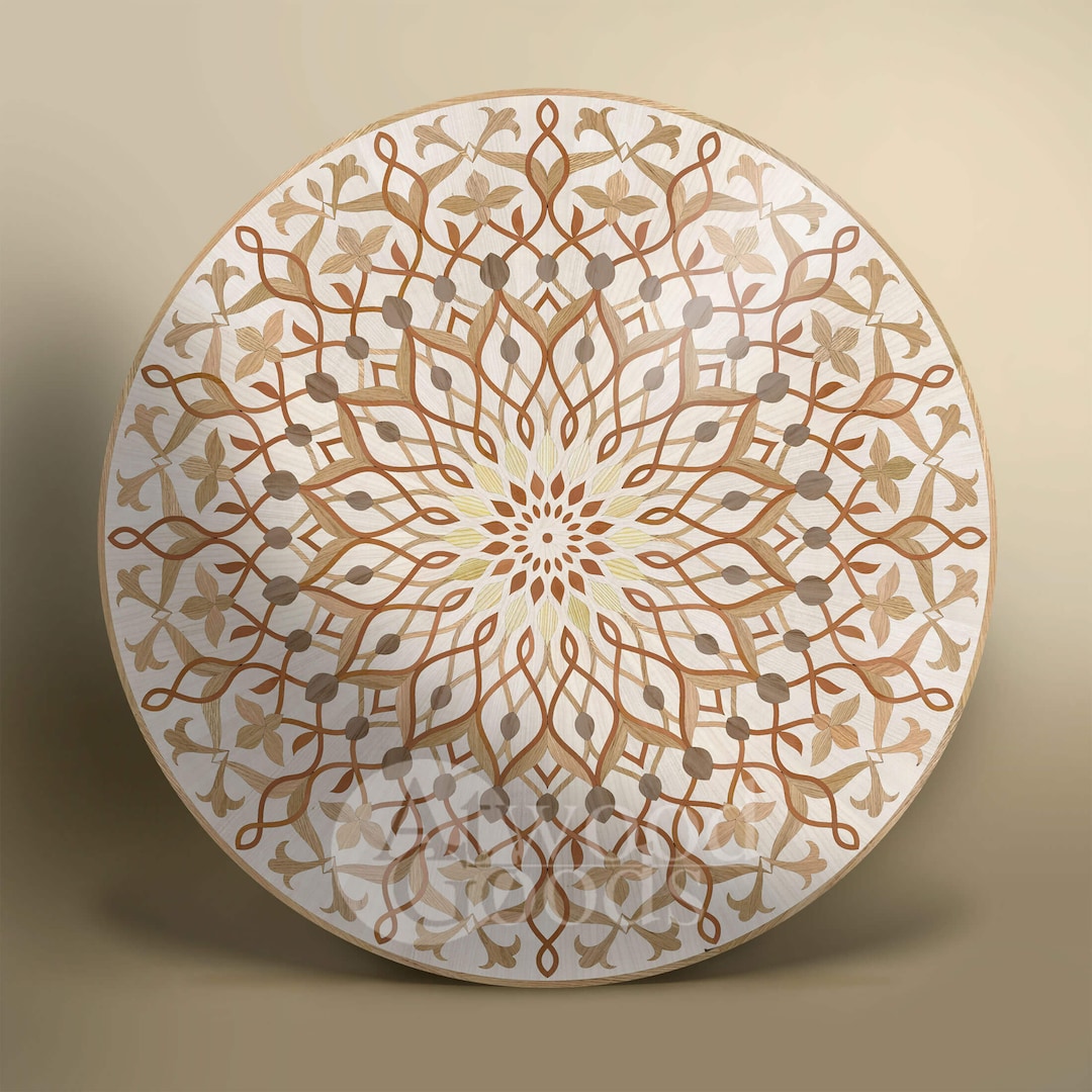 Wood Floor Medallion "anabel", Hardwood Floor Inlay, Decorative Inlay ...