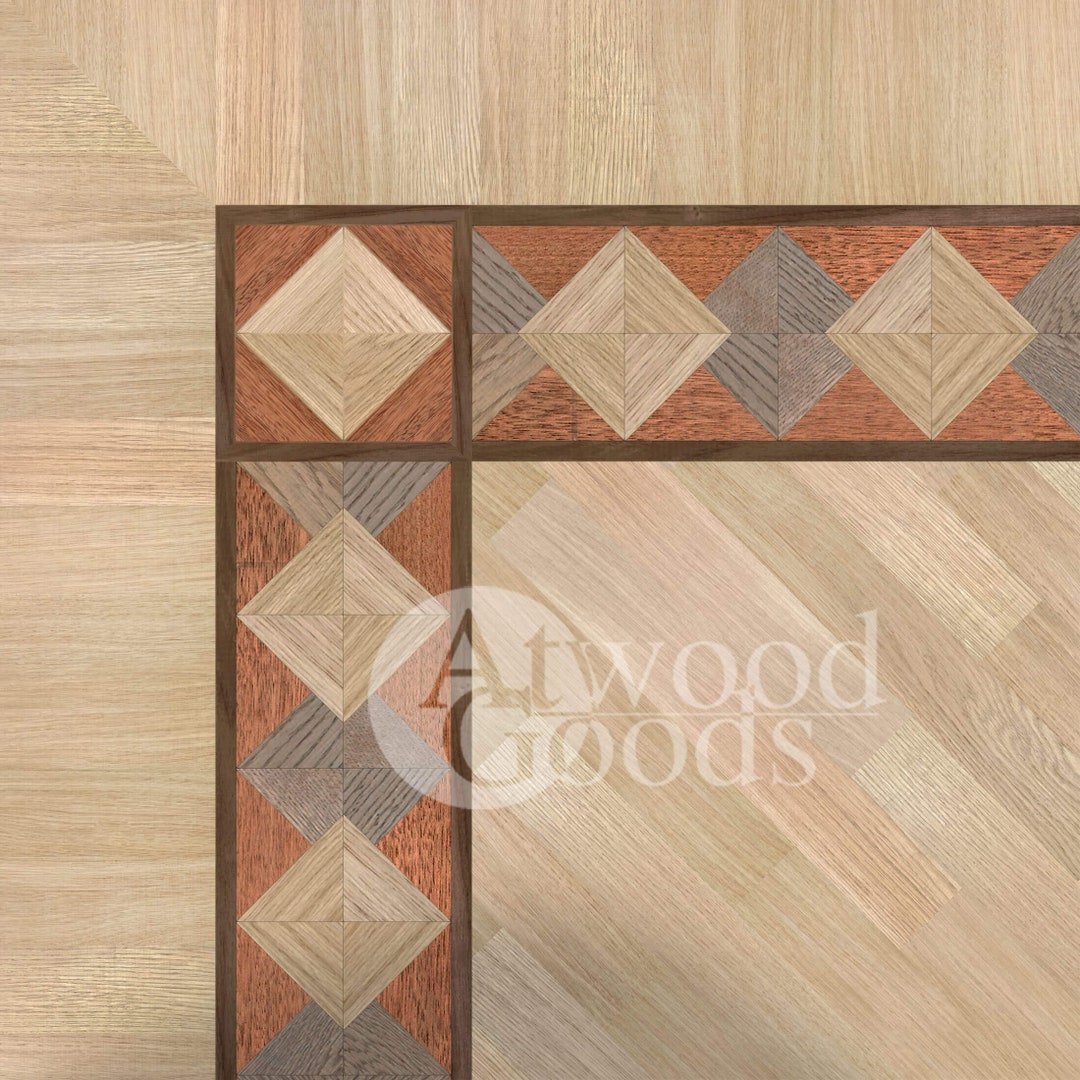 Wood Floor Border "soria" Hardwood Floor Border Tiles Wood Floor Border ...