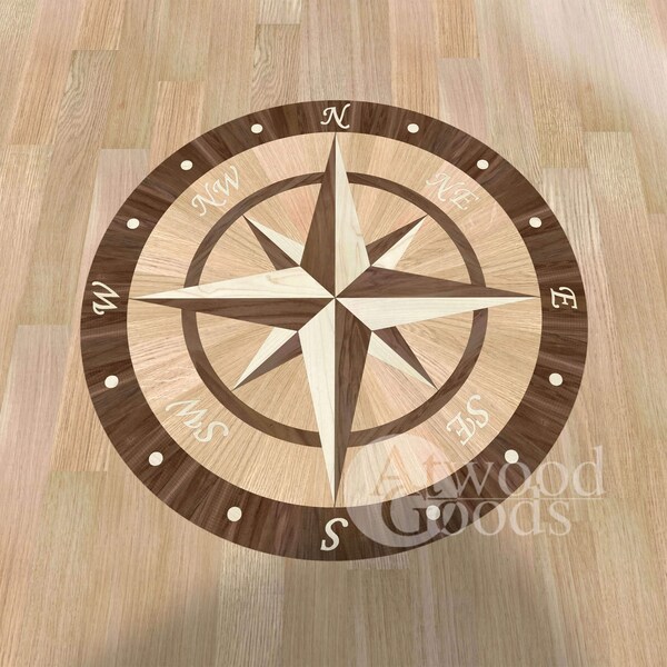 Compass Rose Inlay - Etsy