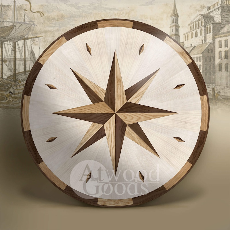 Compass Rose Inlay - Etsy