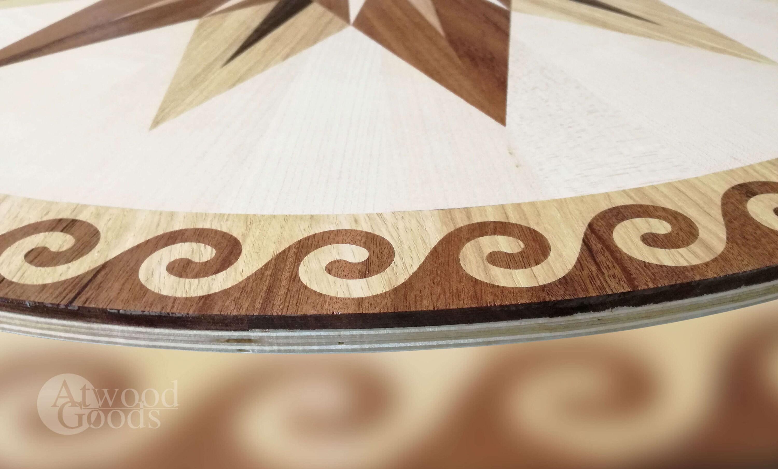 Wood Floor Medallion moana Compass Rose Inlay Wood - Etsy