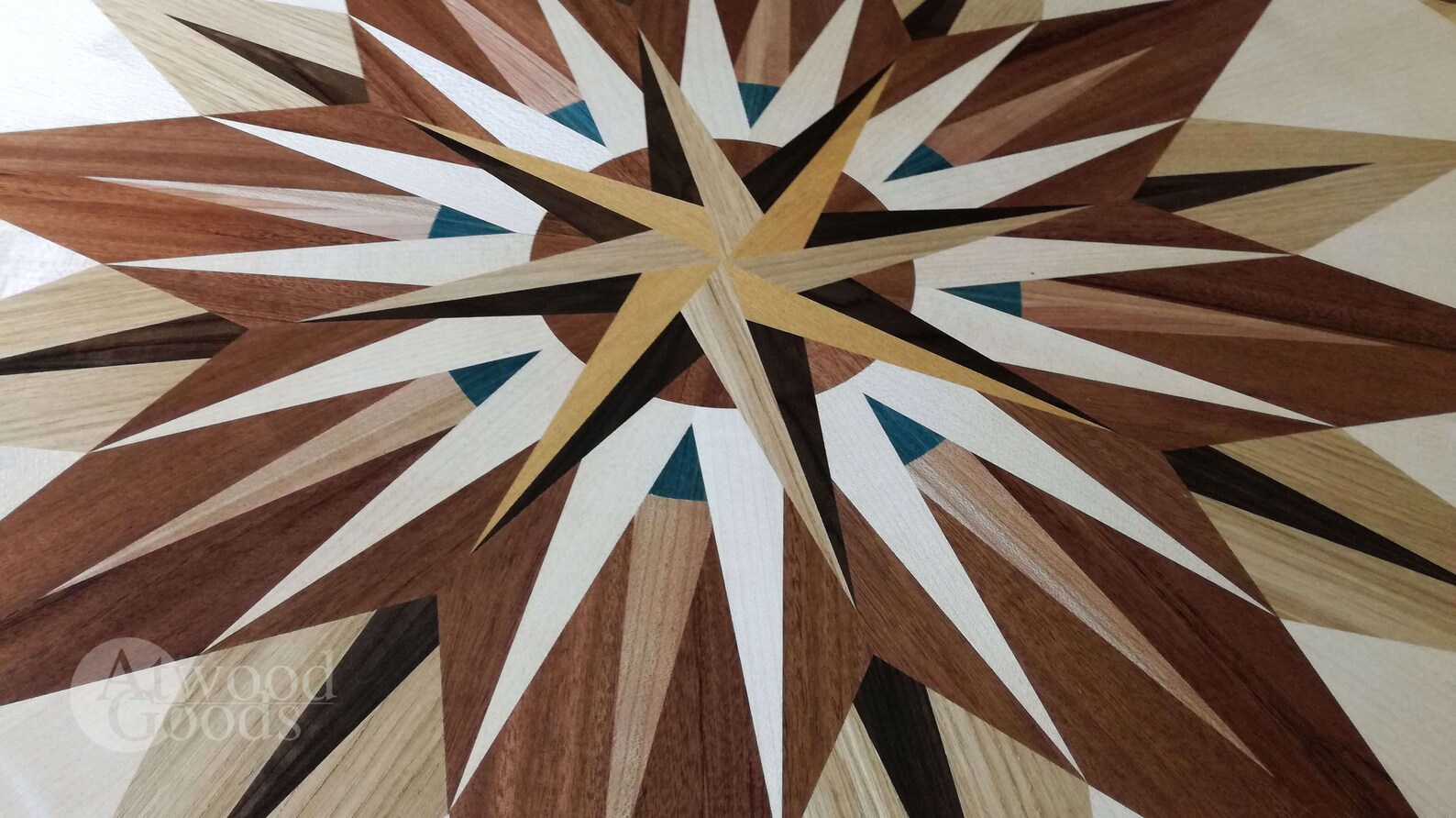 Wood Floor Medallion moana Compass Rose Inlay Wood - Etsy
