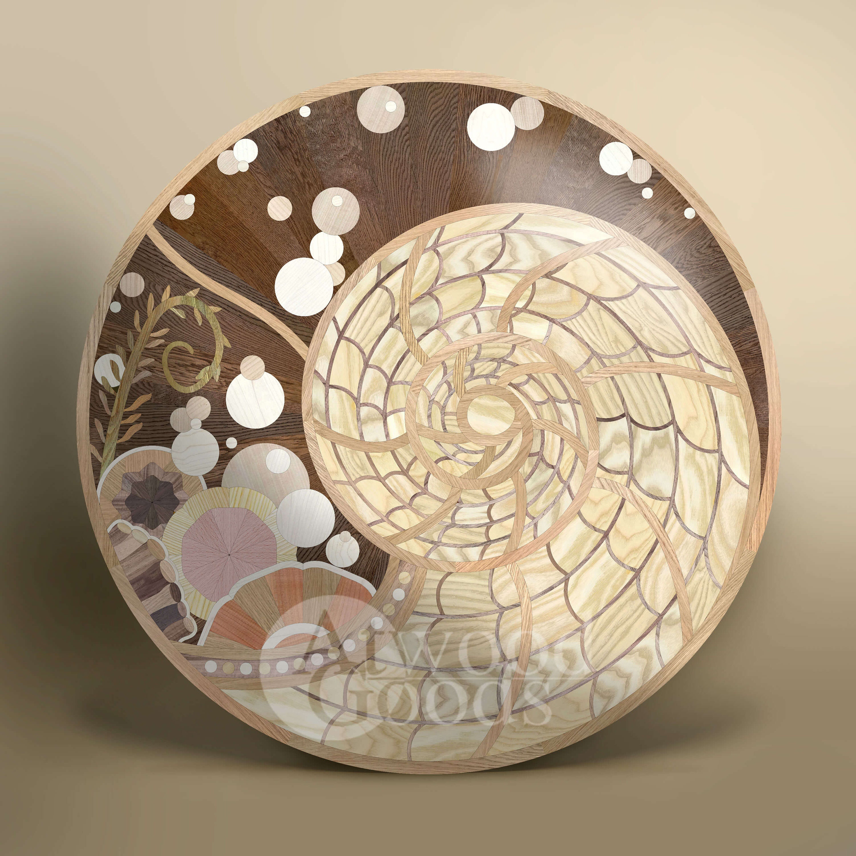 Wood Floor Medallion shell Wood Floor Inlay Nautical Style Medallion ...