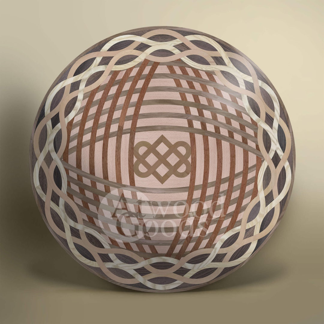 Wood Floor Medallion "kira" - Celtic Knot - Wooden Floor Inlay ...