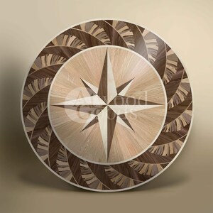 Palmera Wood Floor Compass Rose Inlay Wood Floor Inlay Compass ...