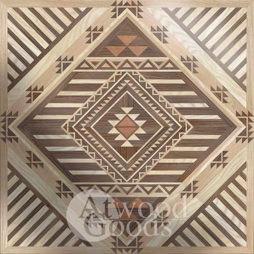 Enginereed Wood Inlay "jones" Wood Floor Inlay Natural Wood Inlay ...