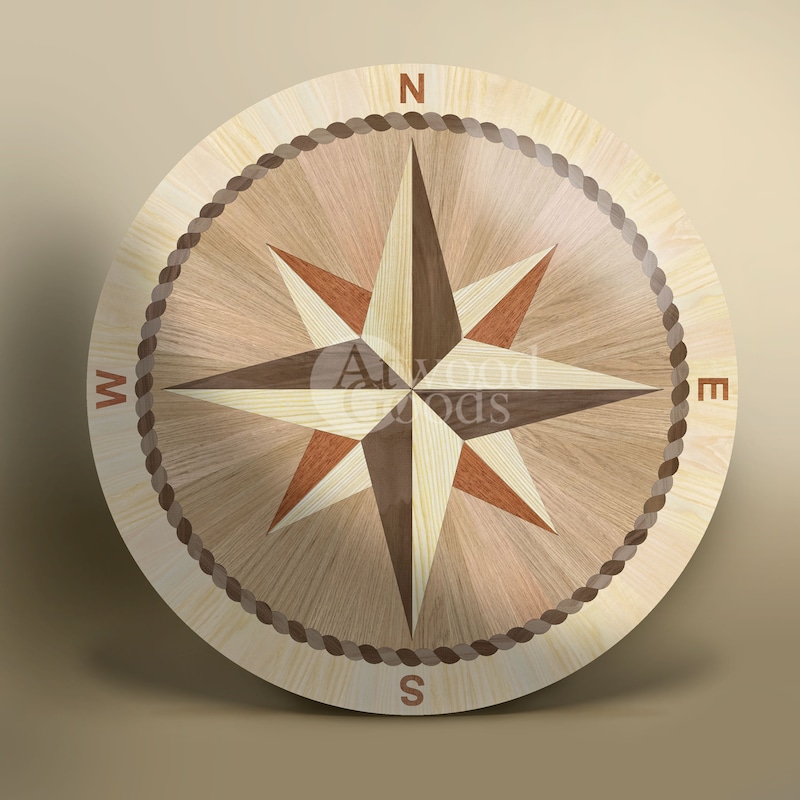 Compass Rose Inlay - Etsy
