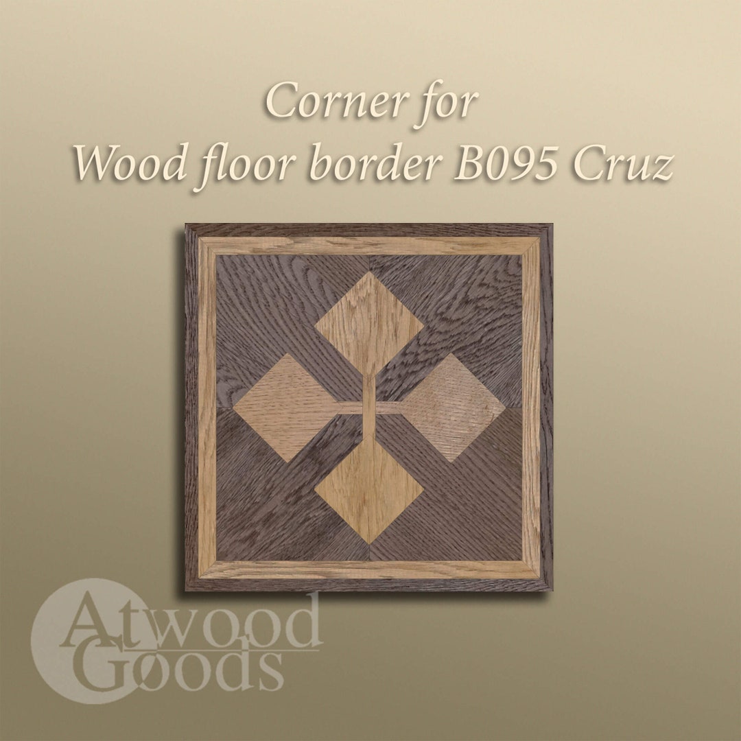 Corner for Wood Floor Border "cruz" Wooden Floor Border Corner Art ...