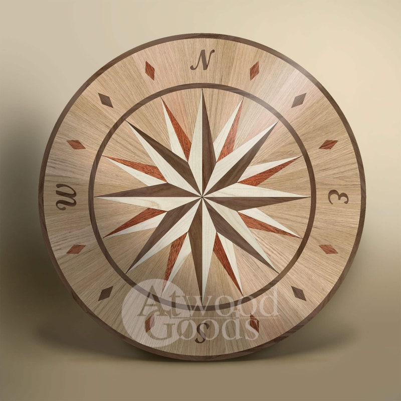 Compass Rose Inlay - Etsy