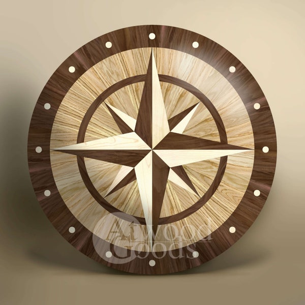Compass Rose Inlay - Etsy