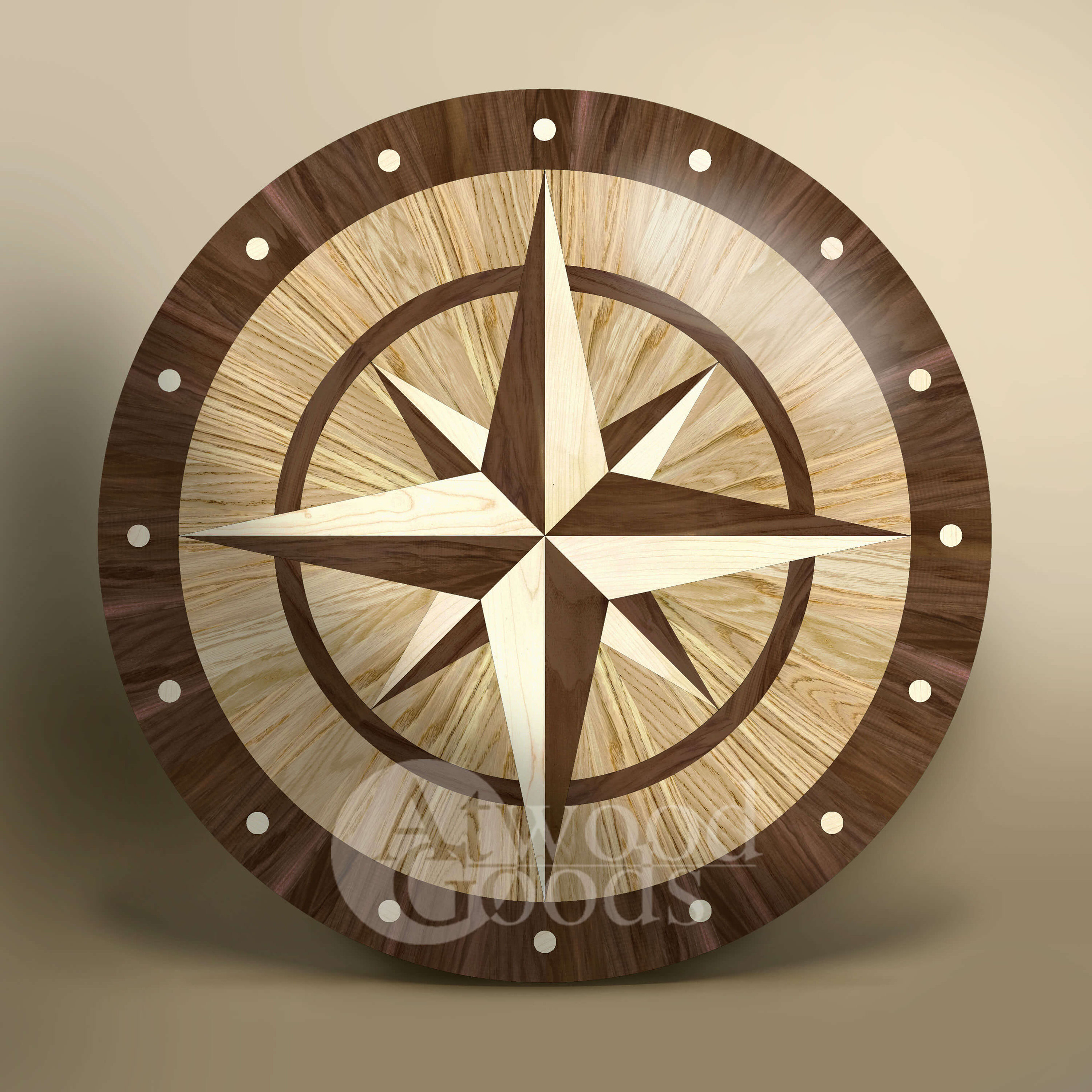 Compass Floor Inlay west Wood Floor Medallion Compass Rose Medallion ...