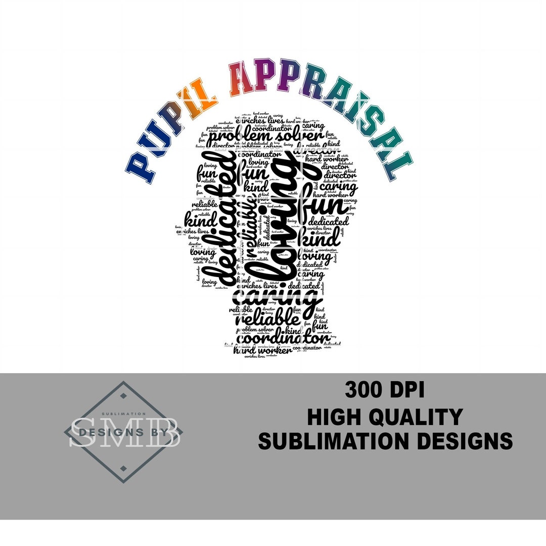 Digital PNG Pupil Appraisal Word Art Caring Dedicated Colorful ...