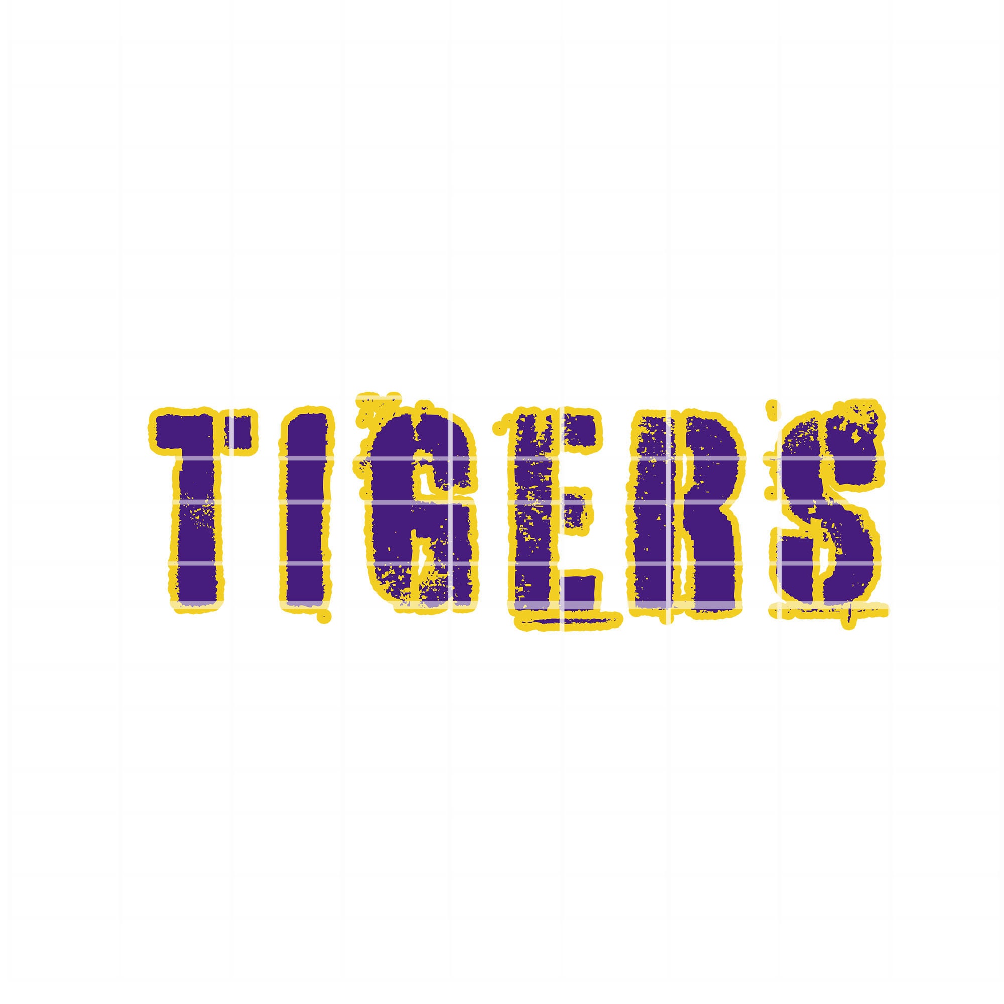 Digital PNG Tigers Purple and Gold Word Art Sublimation Digital Design ...