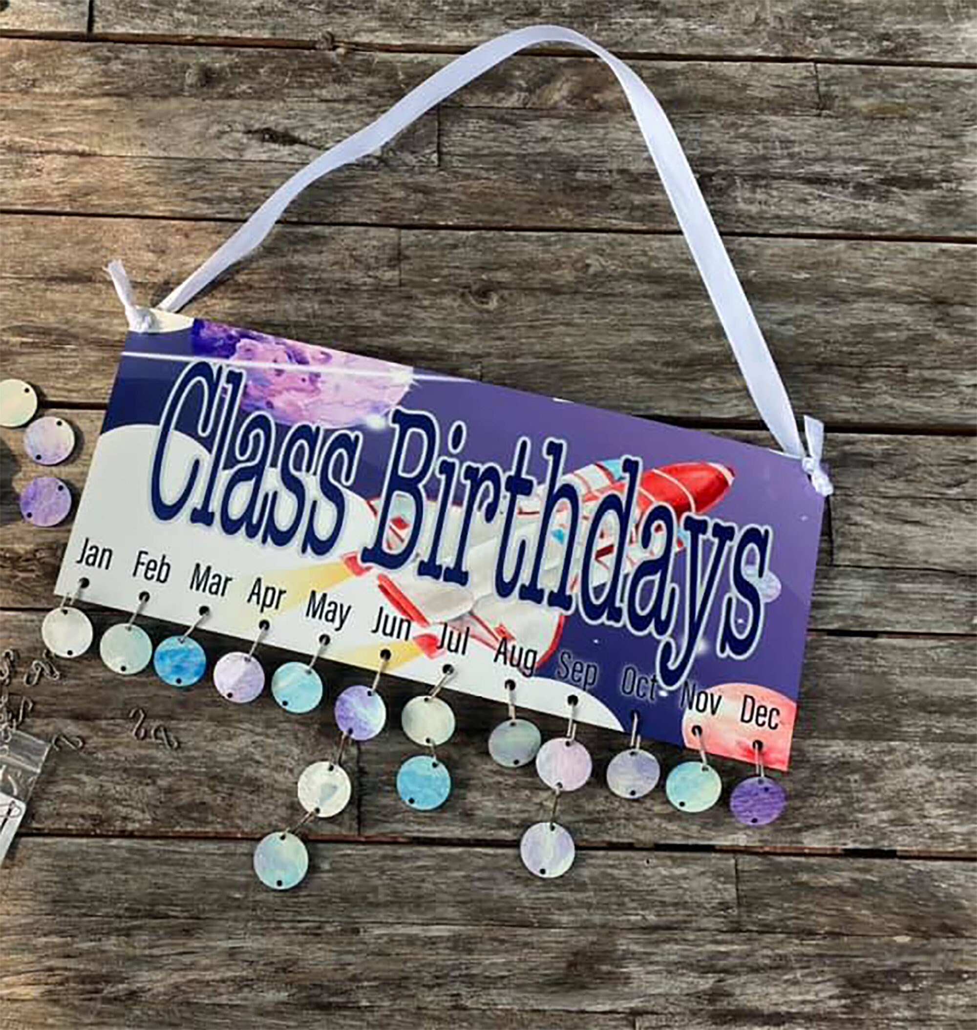 Digital PNG Space Classroom Birthday Celebrations Board - Etsy