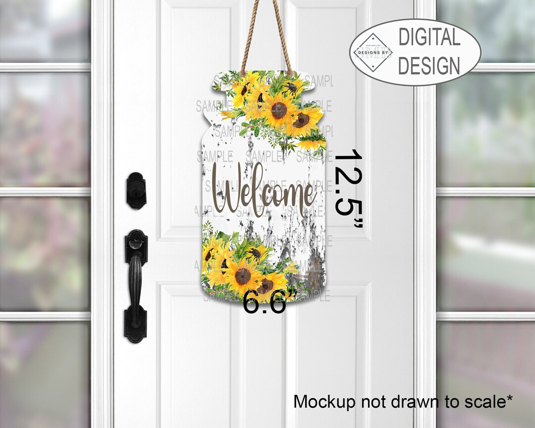 Digital Set of 4 Milk Jug Signs, Door or Wall Hangers, Sublimation ...