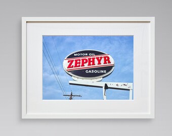 Zephyr Gasoline Sign - Etsy