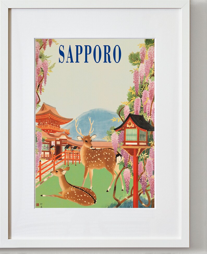 Sapporo Travel Print - Asian Travel Poster - Japanese Travel Print ...