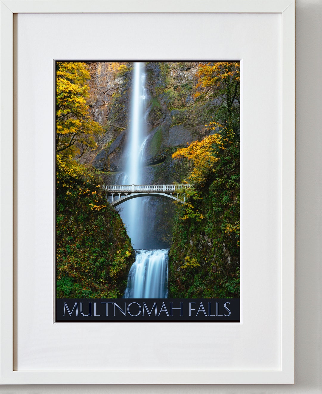 Multnomah Falls Travel Print - Oregon Travel Poster - Nature Poster ...