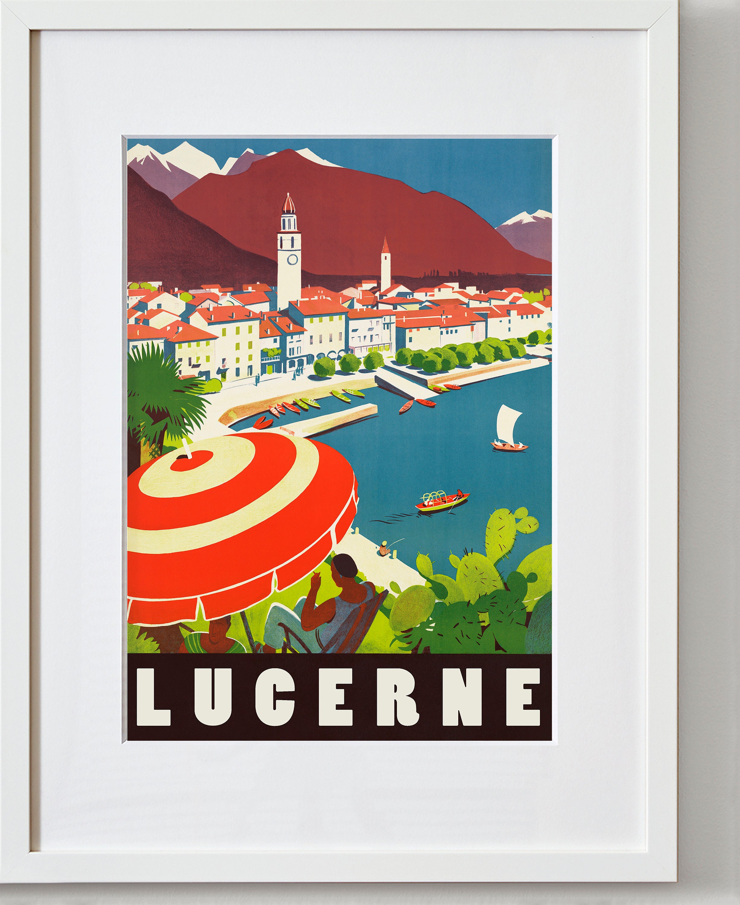 Lucerne Travel Print European Travel Poster Swiss Travel - Etsy