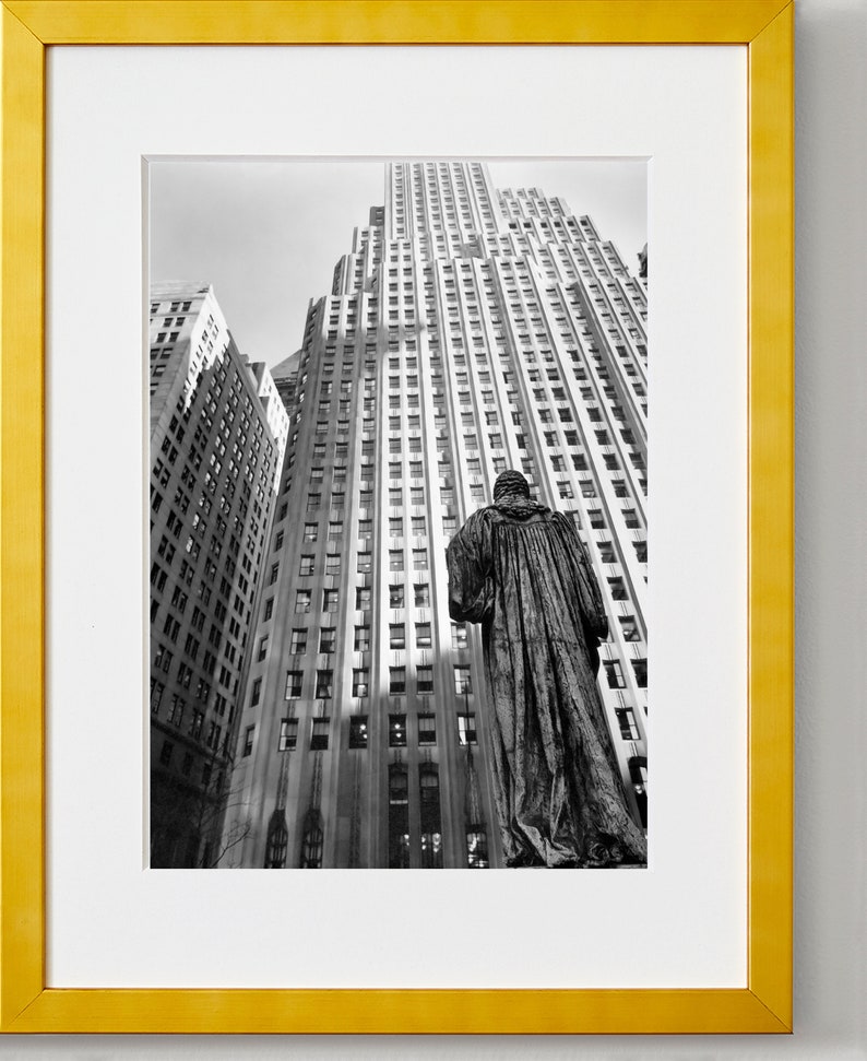 John Watts Statue Trinity Church - New York City Print - Vintage NYC ...