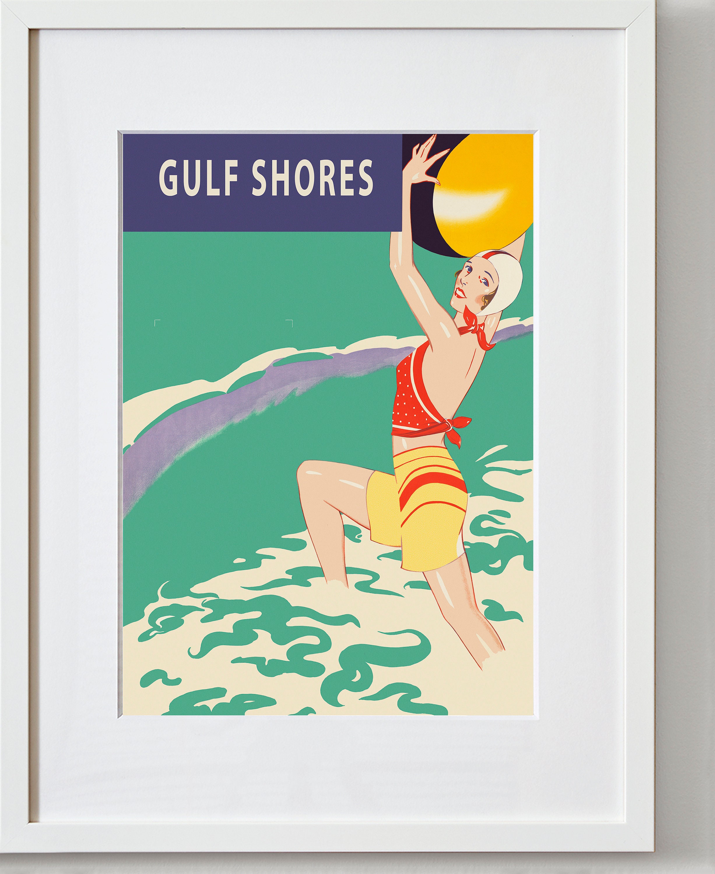 Gulf Shores Travel Print - Alabama Travel Poster - Beach Poster ...