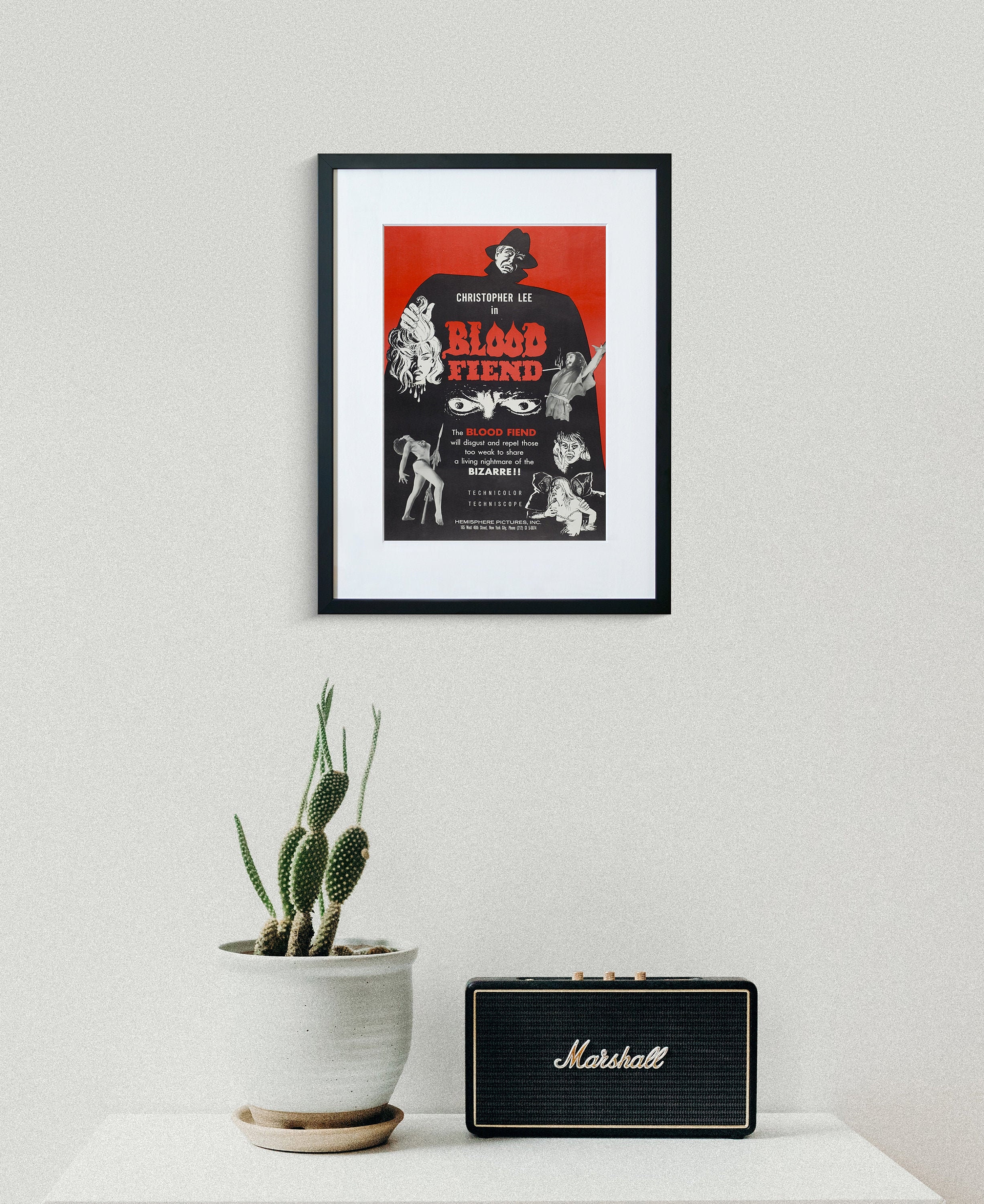Vintage Movie Poster Blood Fiend Christopher Lee Julian - Etsy