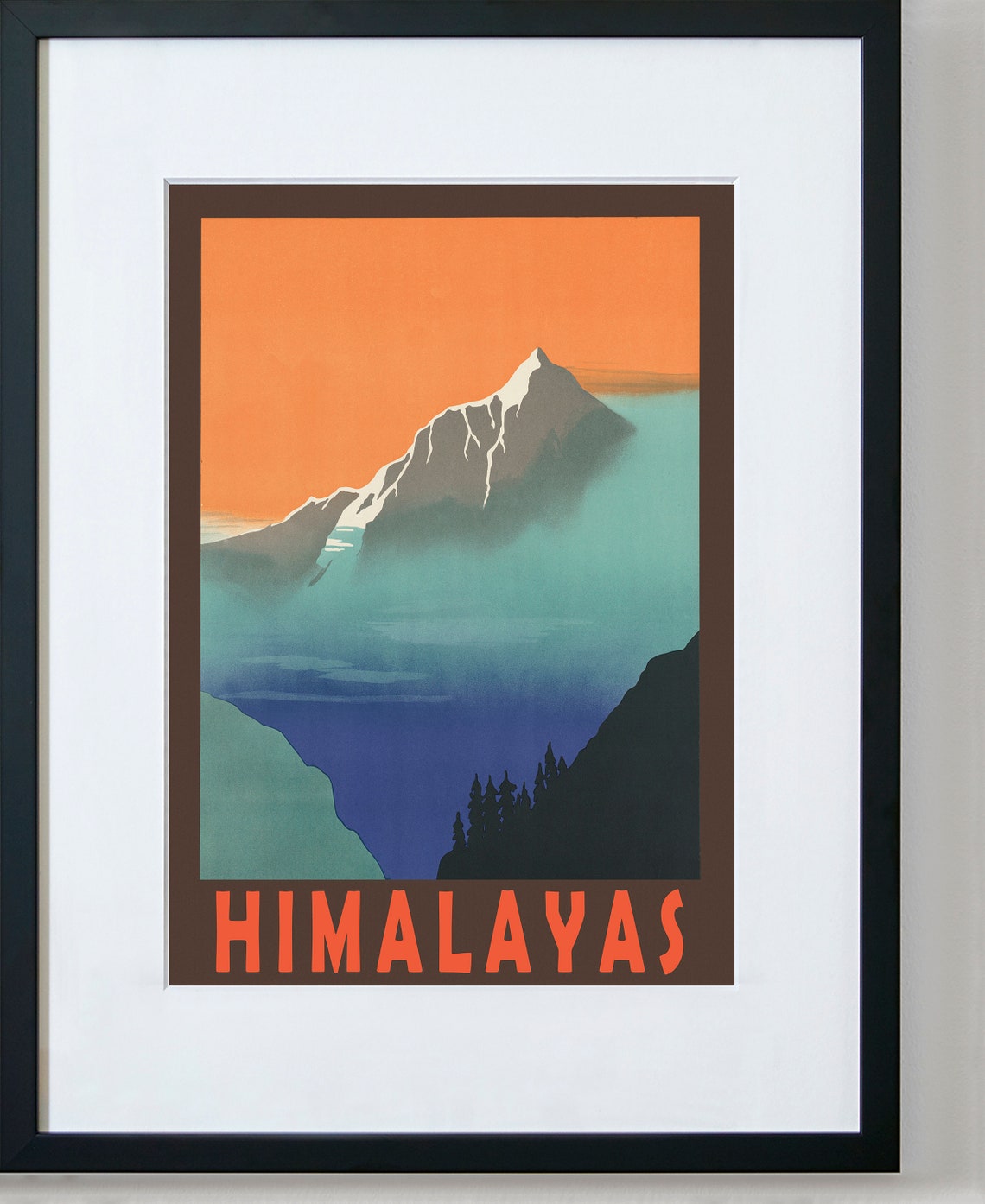 Himalayas Travel Print - Asian Travel Poster - Chinese Travel Print ...