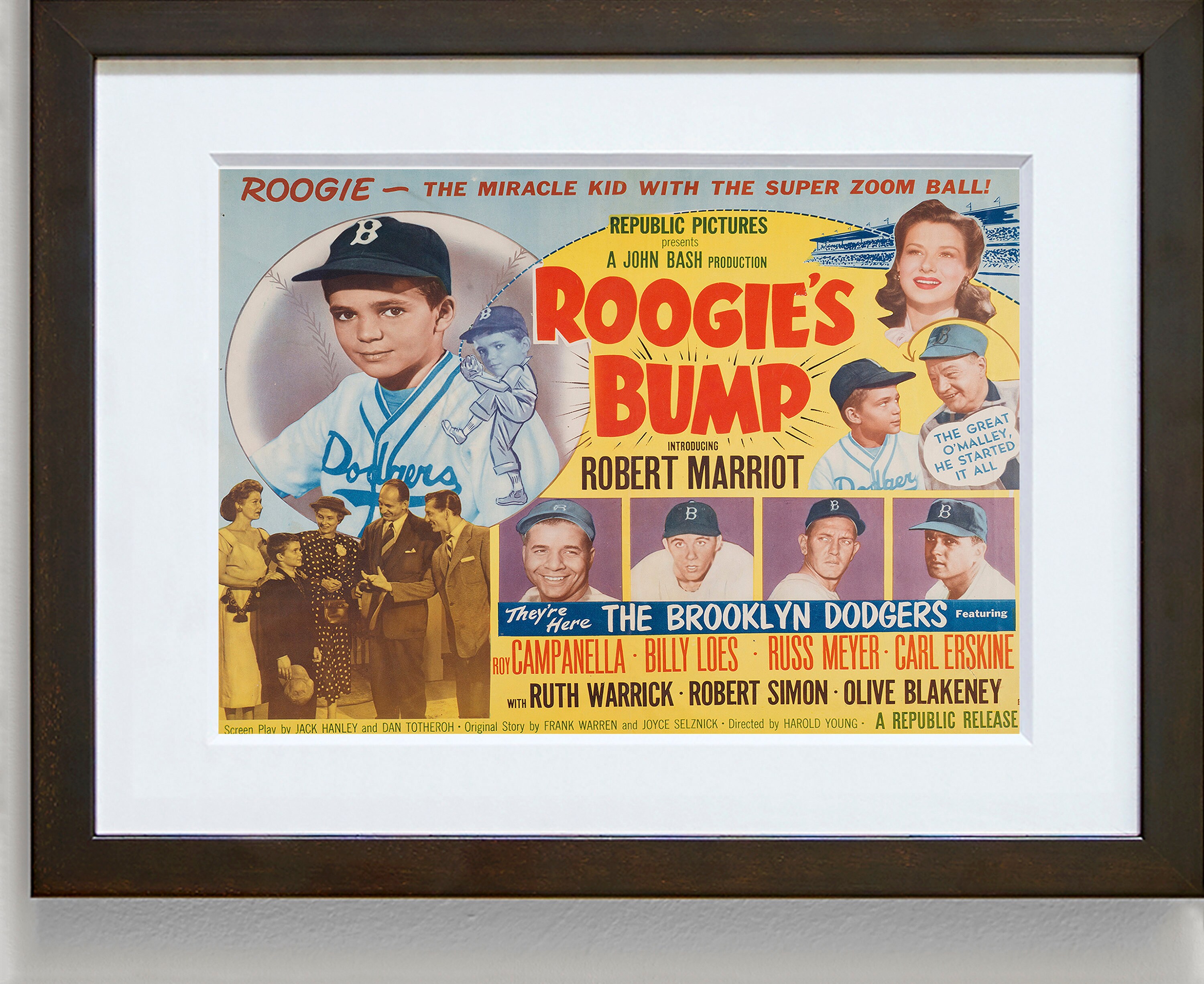 Vintage Movie Poster - Roogie's Bump - Roy Campanella - Ruth Warrick ...