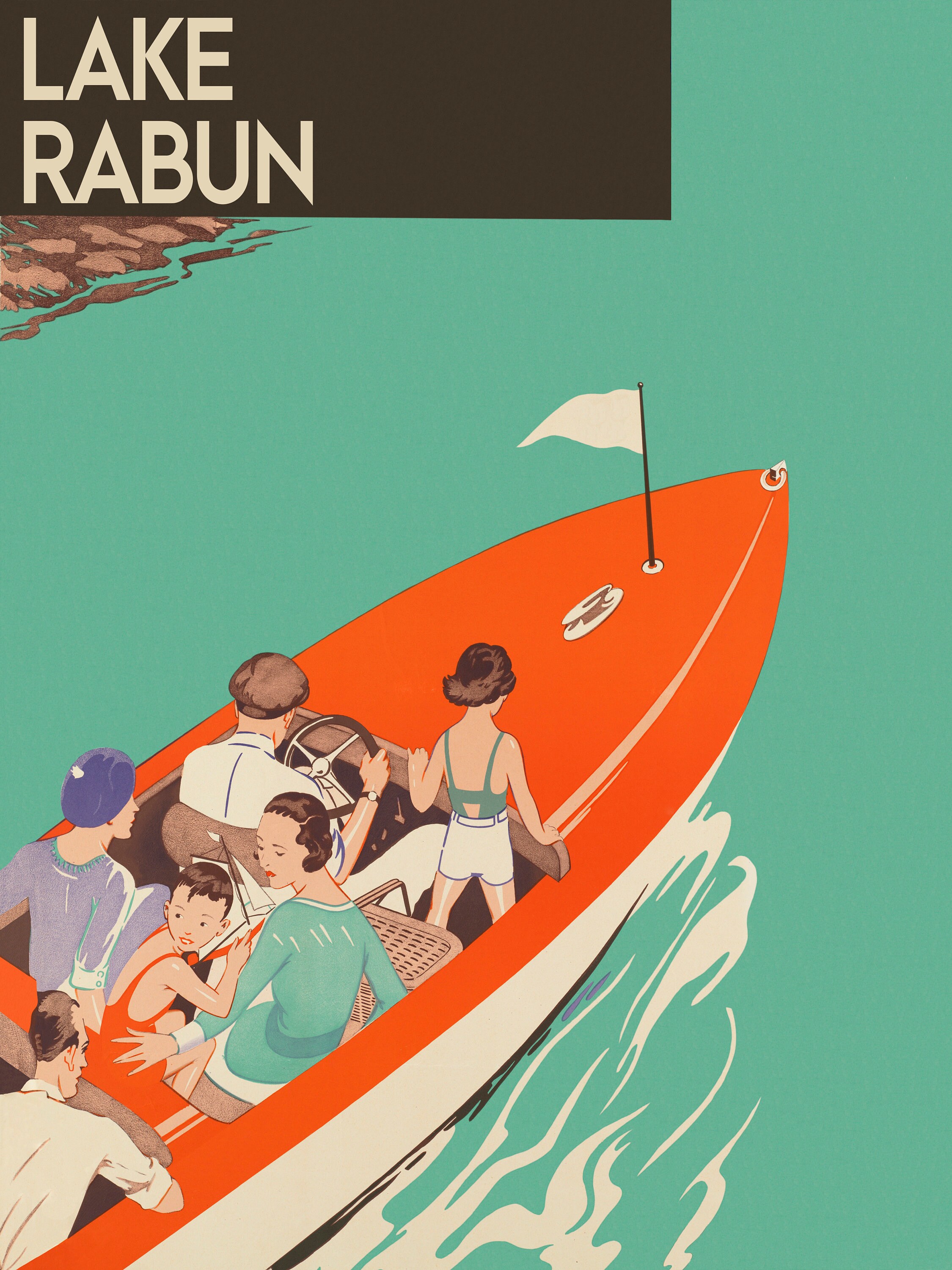 Lake Rabun Travel Print Georgia Travel Poster Lake Rabun Boat Tour ...