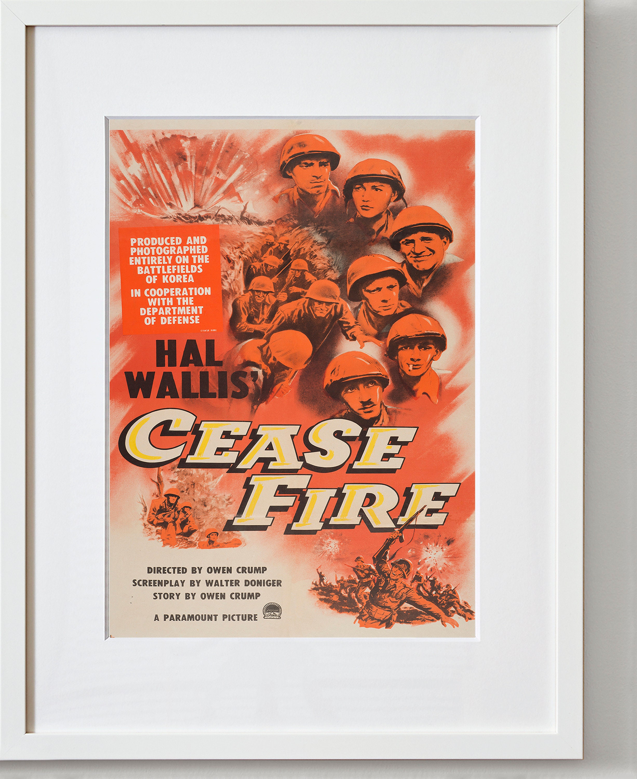 Vintage Movie Poster Cease Fire Roy Thompson Jr. Gilbert L. Gazaille ...