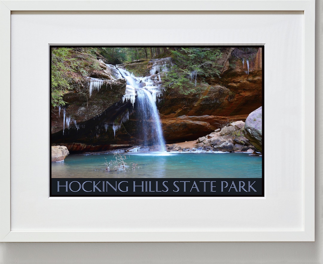 Hocking Hills State Park Travel Print - Ohio Travel Poster - Nature ...