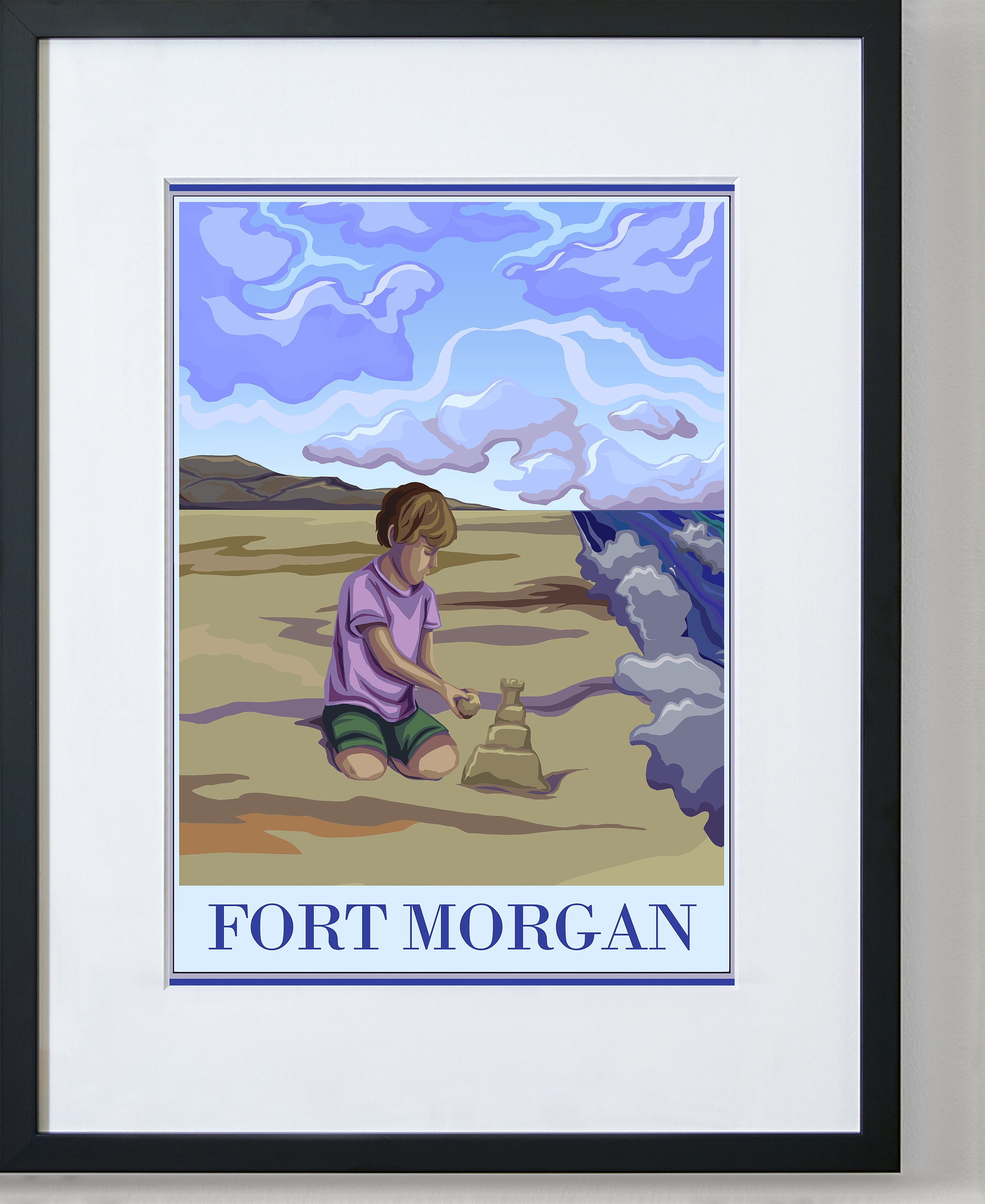 Fort Morgan Travel Print Alabama Travel Poster Beach Poster Vintage ...