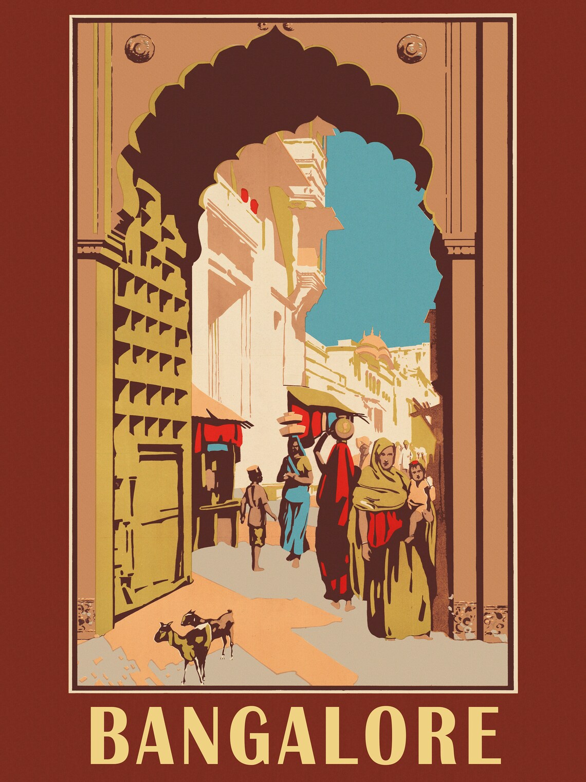 Bangalore Travel Print - Asian Travel Poster - Indian Travel Print ...