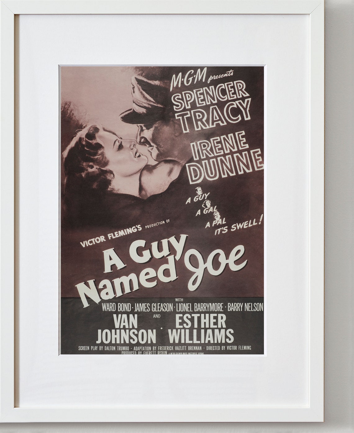 Vintage Movie Poster A Guy Named Joe Spencer Tracy Irene - Etsy