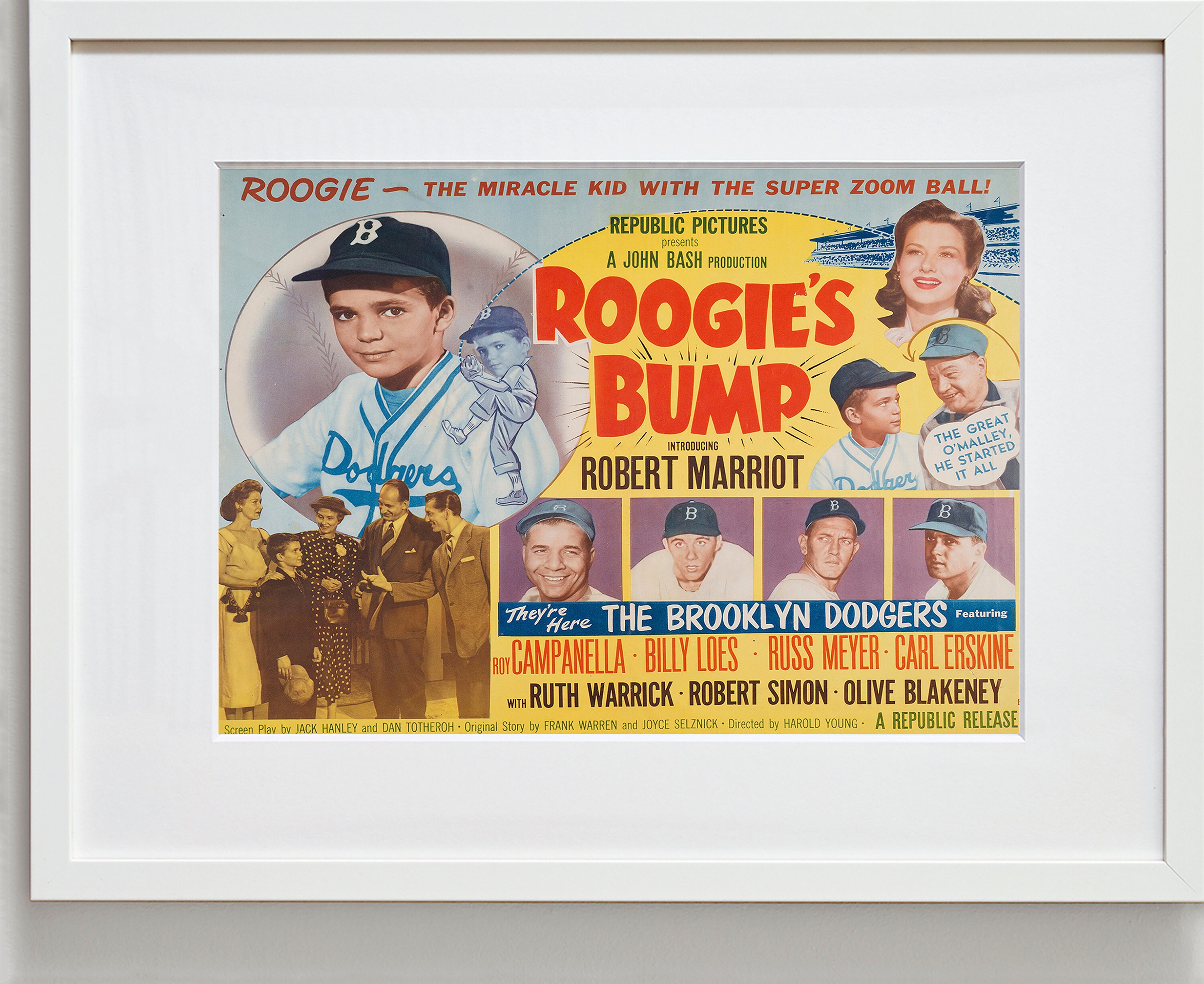 Vintage Movie Poster - Roogie's Bump - Roy Campanella - Ruth Warrick ...