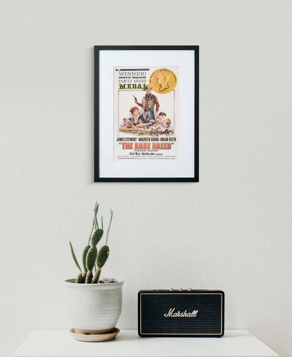 Vintage Movie Poster the Rare Breed James Stewart | Etsy