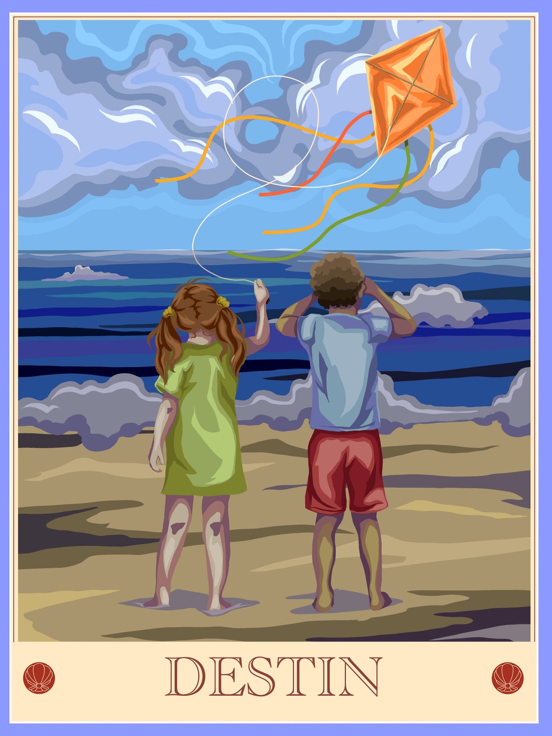Destin Travel Print - Florida Travel Poster - Beach Poster - Vintage ...