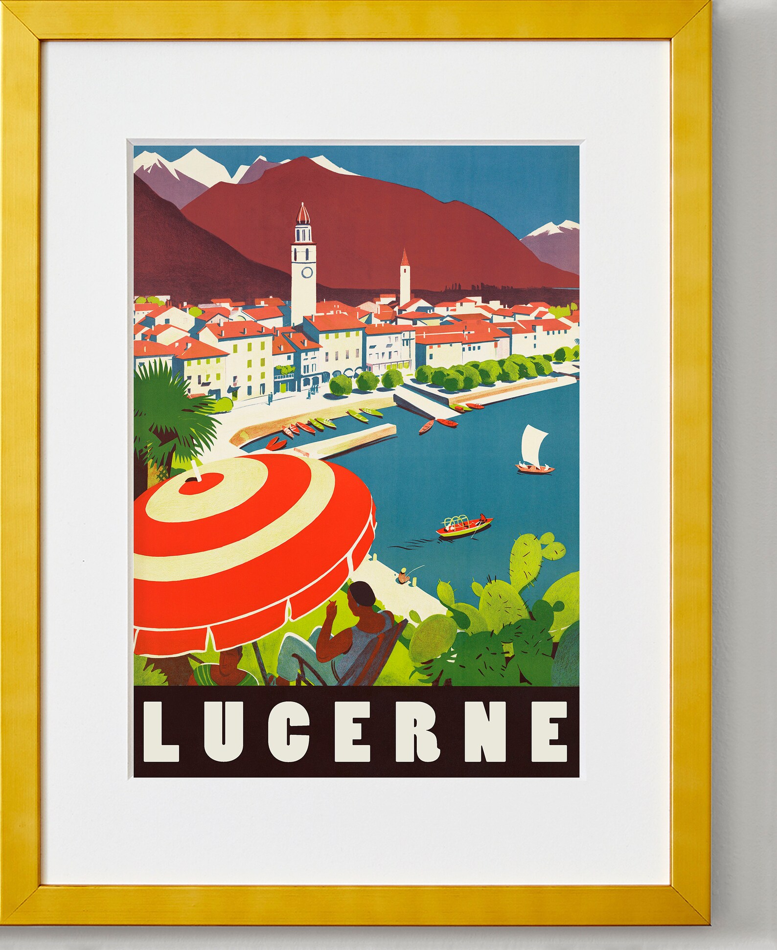 Lucerne Travel Print European Travel Poster Swiss Travel - Etsy