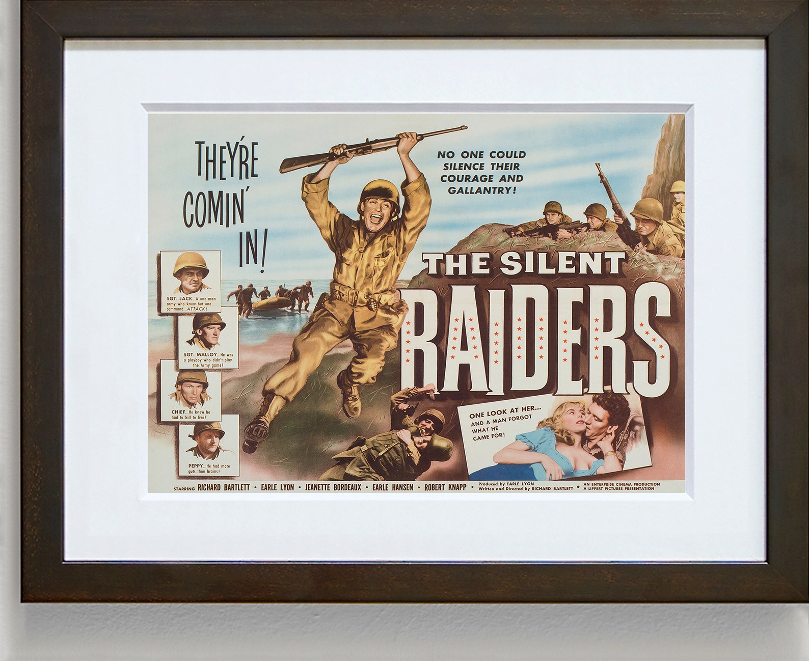 Vintage Movie Poster - the Silent Raiders - Richard Bartlett - Earle ...