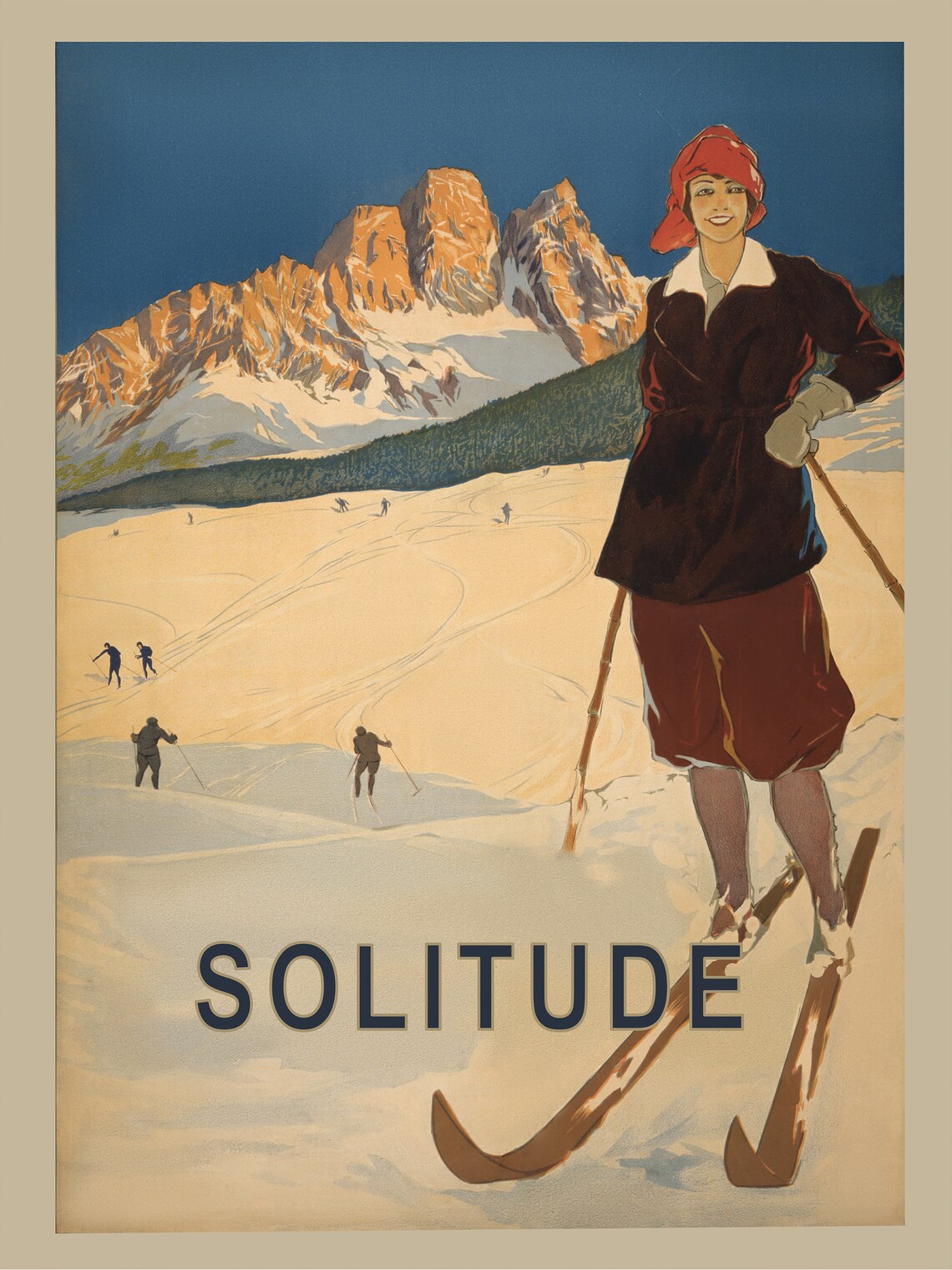 Solitude Travel Print Utah Travel Poster Skiing Poster | Etsy