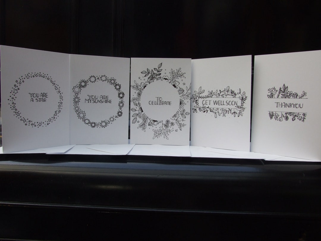 Handmade Pen and Ink Greeting Cards With Envelope Included - Etsy