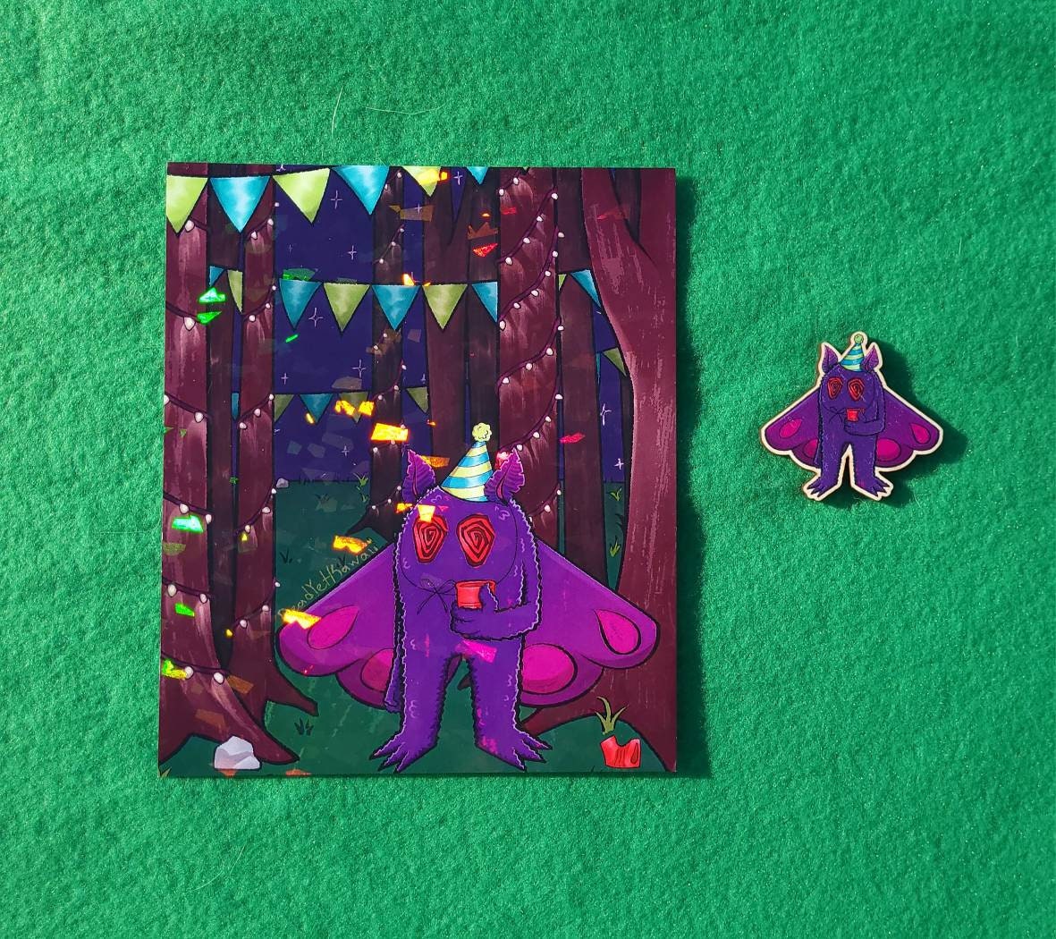 Mothman Party Holographic Cryptid and Dino Ball Pit Kidcore Mini Art ...