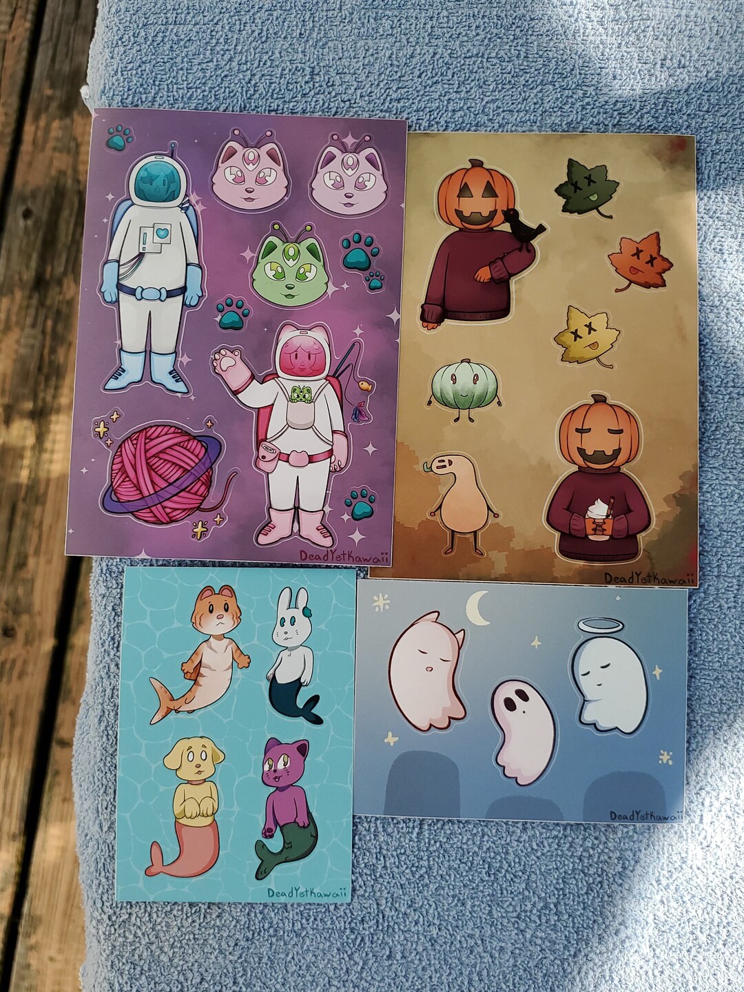 A6 and A7 Sticker Sheets Catstronauts, Autumn Friends, Furmaids, Ghosts ...