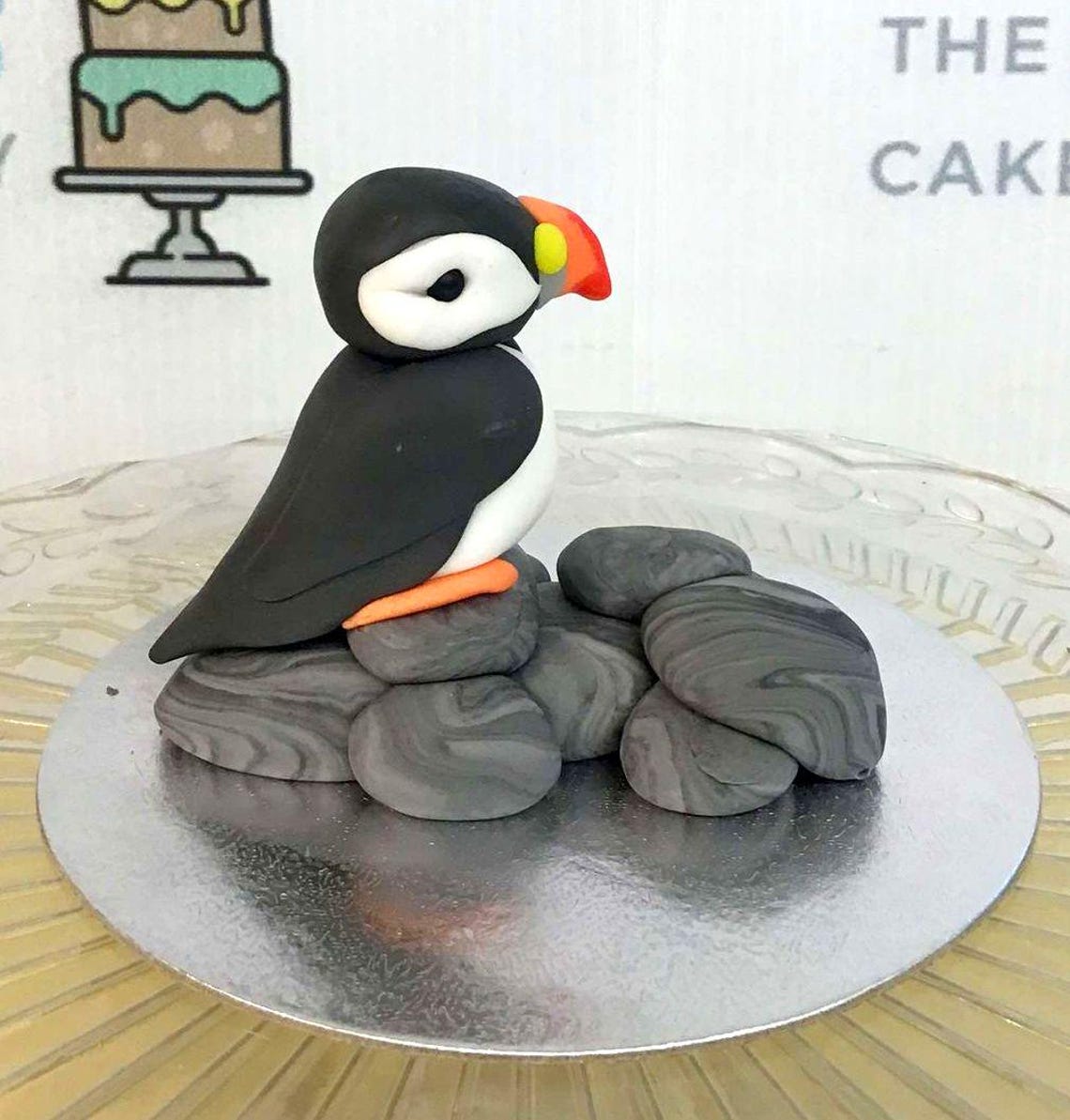 Handmade Edible Puffin Cake Topper - Etsy UK