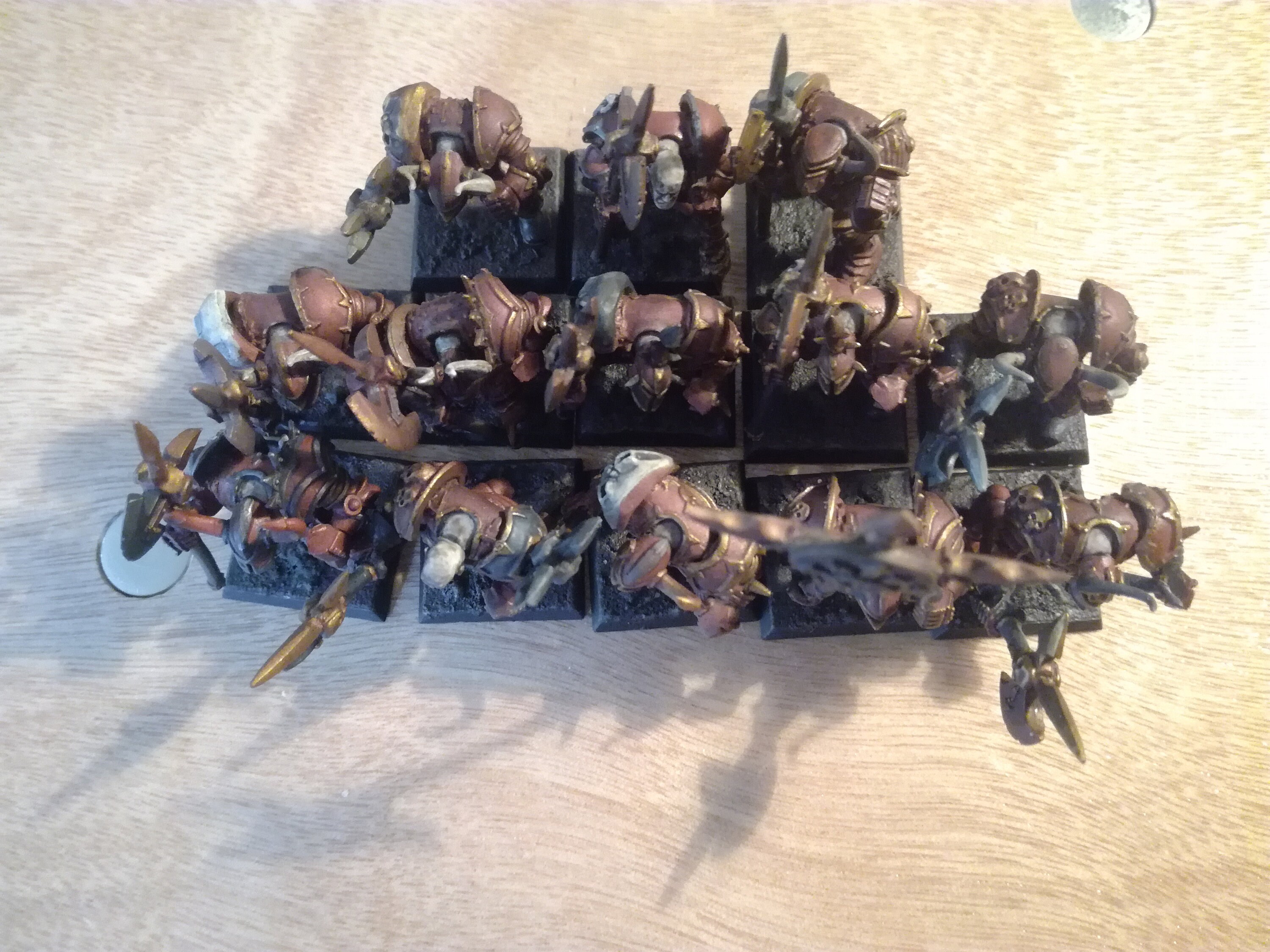 13 Warriors of Chaos Regiment, Halberds, Full Command, PAINTED ...